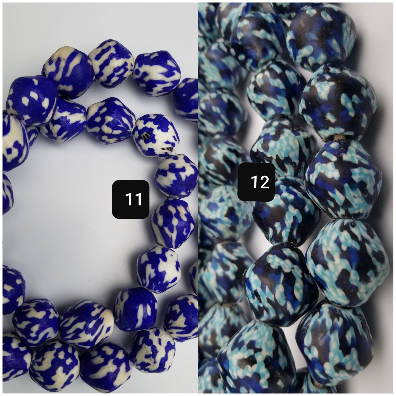 Recycled Bi-cone Beads, African Beads, Krobo Glass Beads - Etsy