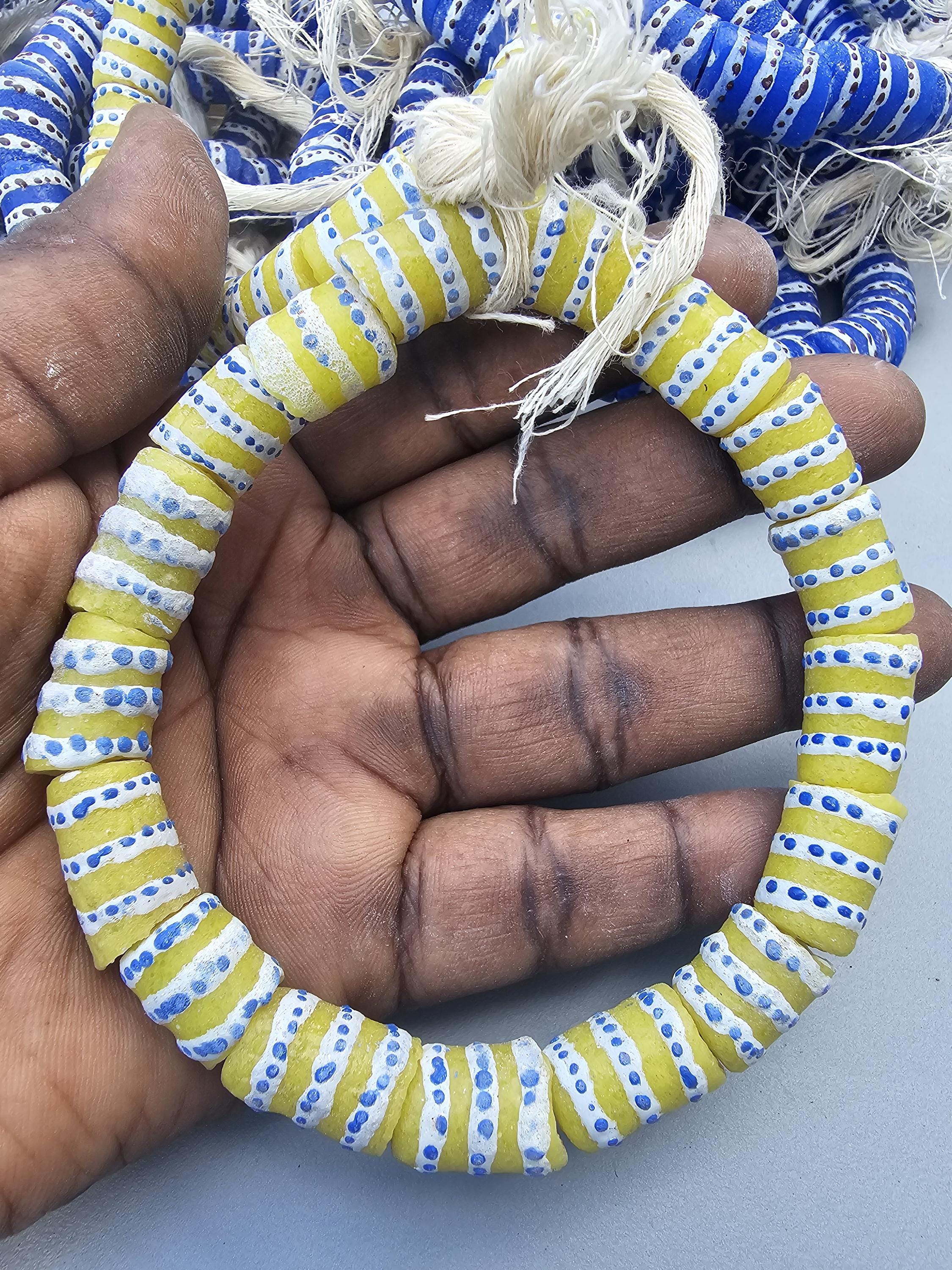 16 Hand Painted African Beads - Etsy