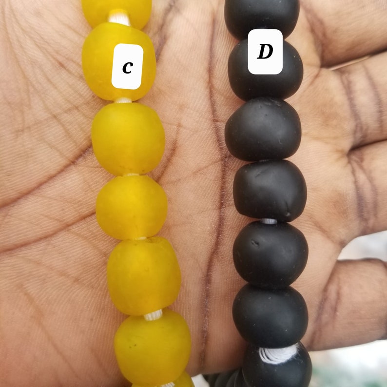 Frosted Recycled Ghana Glass Beads - Etsy