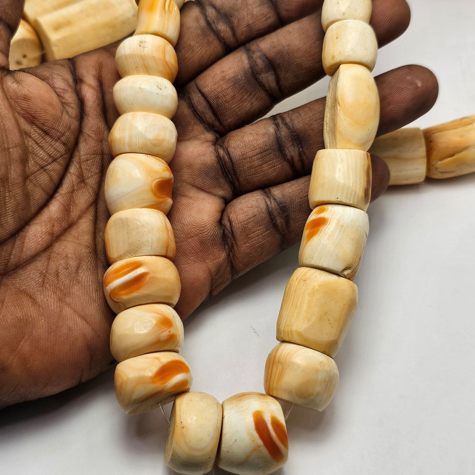 Natural Keyan Bone Beads - Etsy