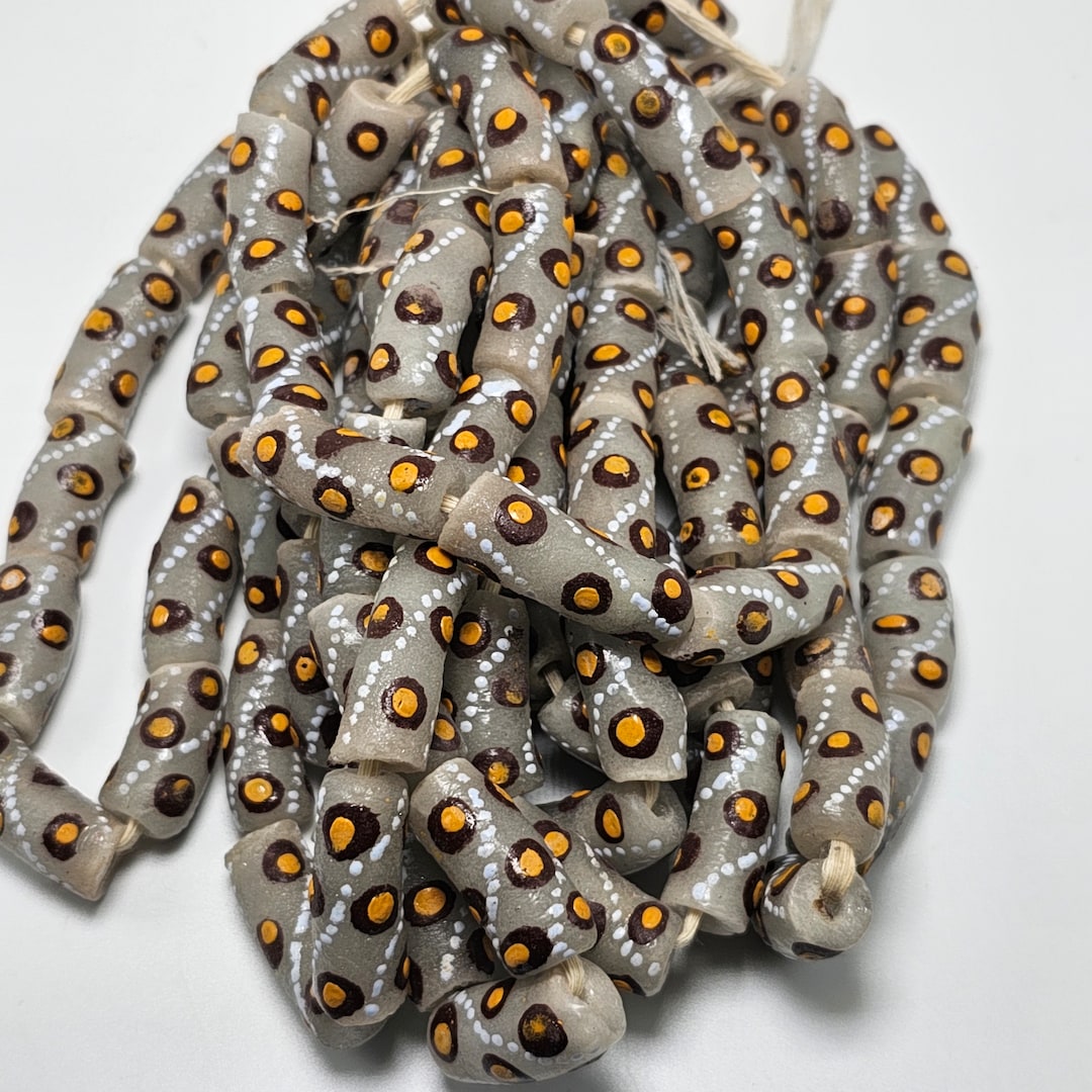 10 Frosted Eye African Beads - Etsy