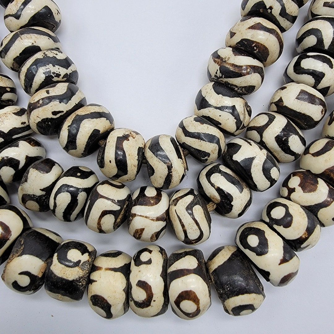 Batik Bone Beads, African Beads - Etsy
