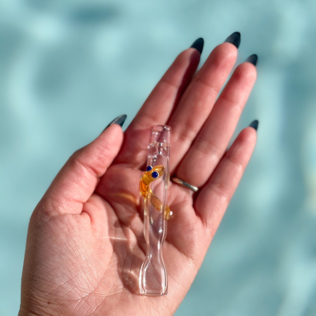 Chillum With Mini Snake - Glass Smoking Pipe, Glass Pipes, Pipes for ...