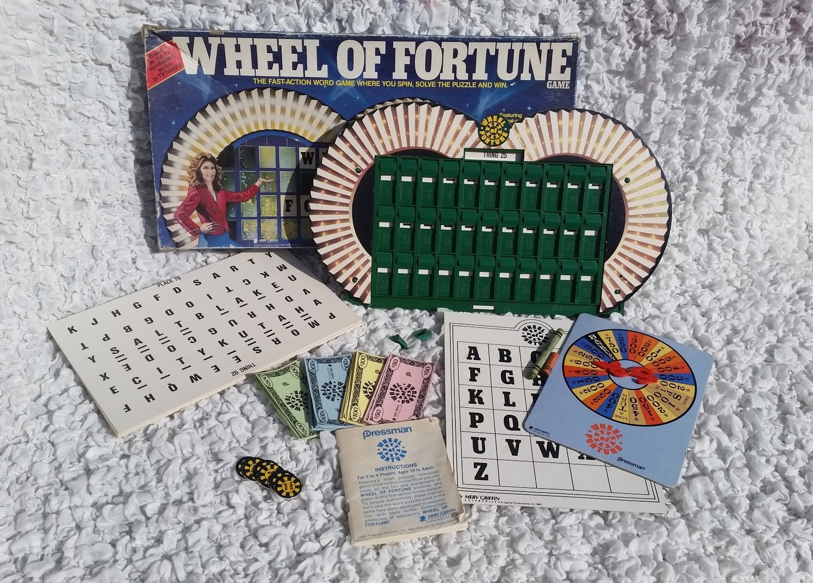 Vintage 1985 Wheel of Fortune Classic Board Game Complete - Etsy