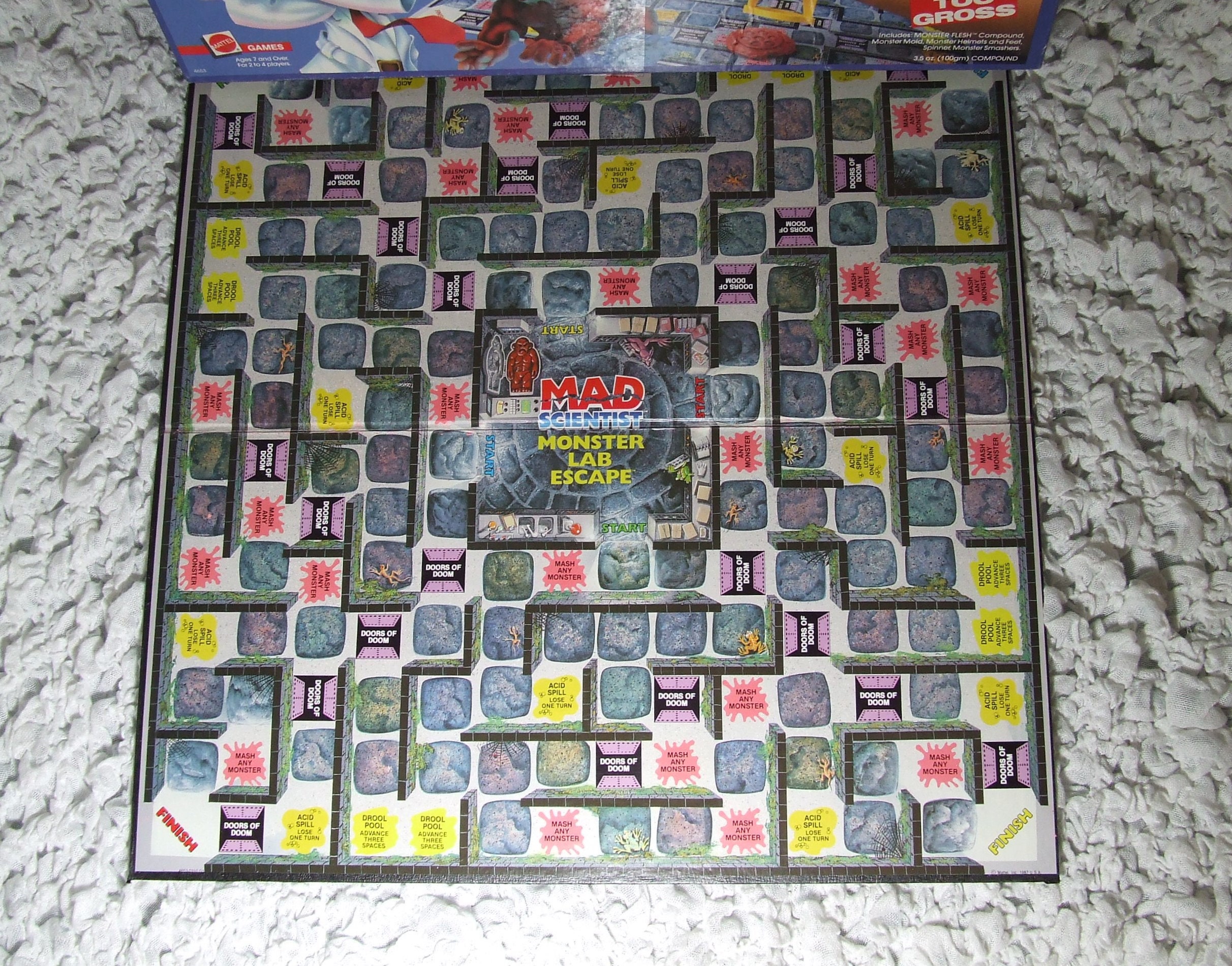 Vintage 1987 Mad Scientist Monster Lab Escape Game by Mattel Super Rare ...