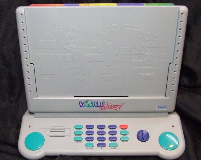 Vintage 1992 Vtech World Wizard Talking Electronic Educational Learning ...