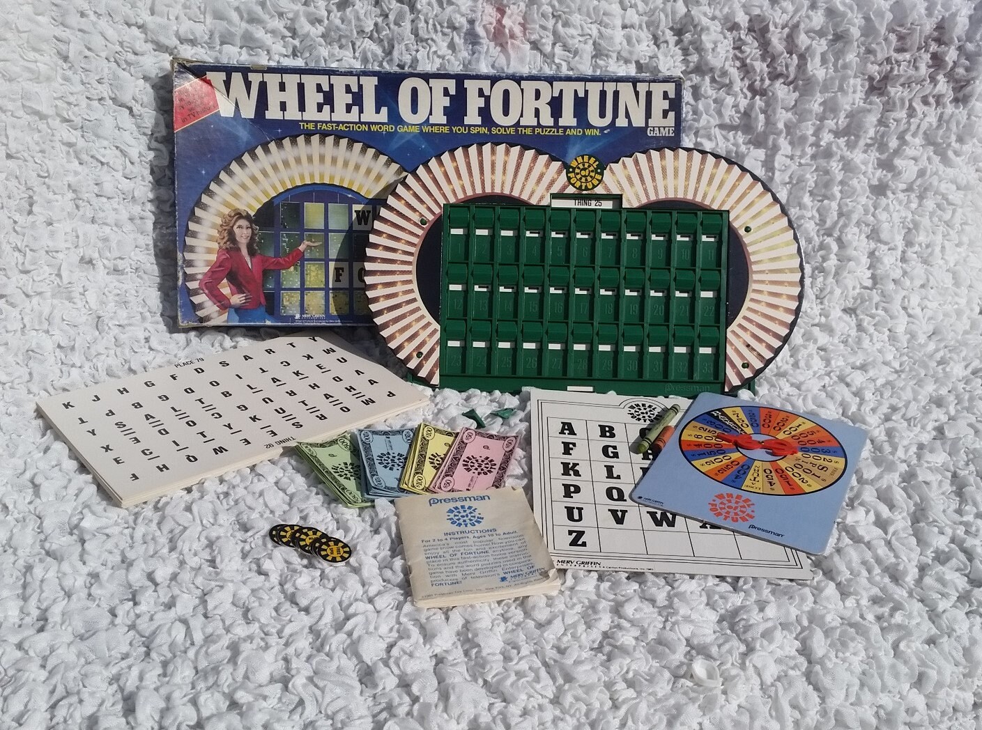 Vintage 1985 Wheel of Fortune Classic Board Game Complete - Etsy
