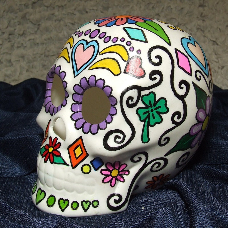 Ceramic Sugar Skull - Etsy