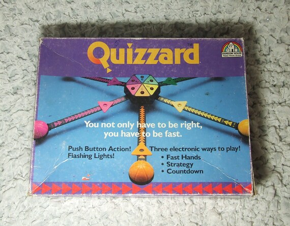 Vintage 1988 Quizzard Trivia Game With Electronic Buzzer by - Etsy