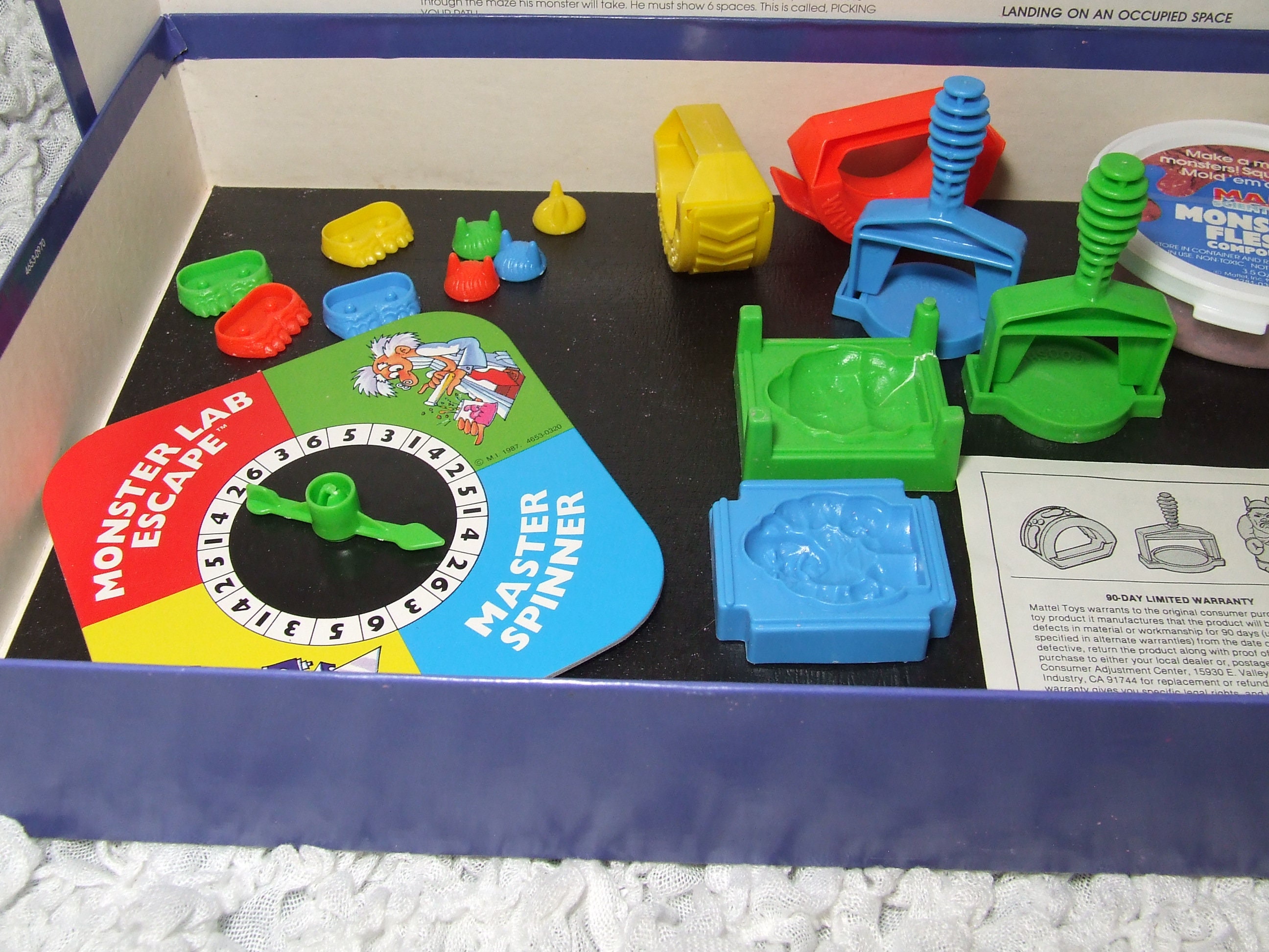 Vintage 1987 Mad Scientist Monster Lab Escape Game by Mattel Super Rare ...