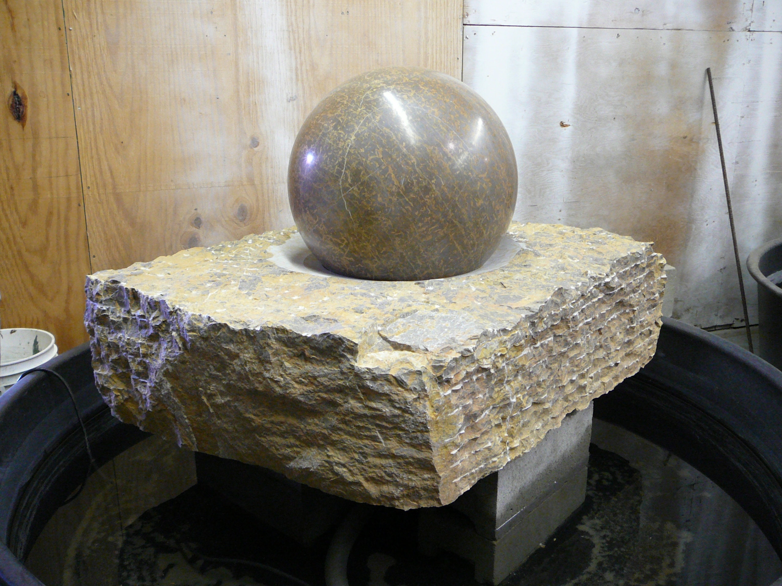 Fountain – Floating Sphere Fountain – Water Element Feature - Etsy