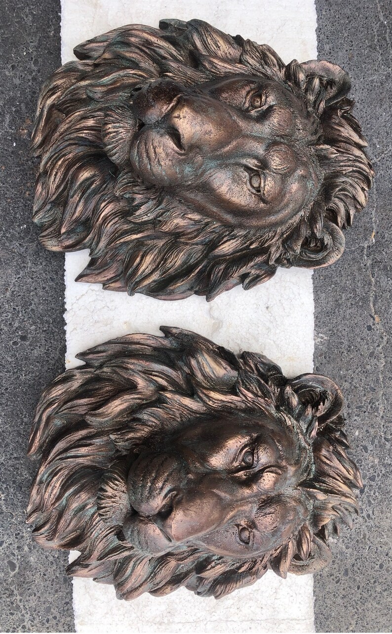 Lion Head Sculpture Cast Stone Water Feature Lion Fountain Face Pool ...