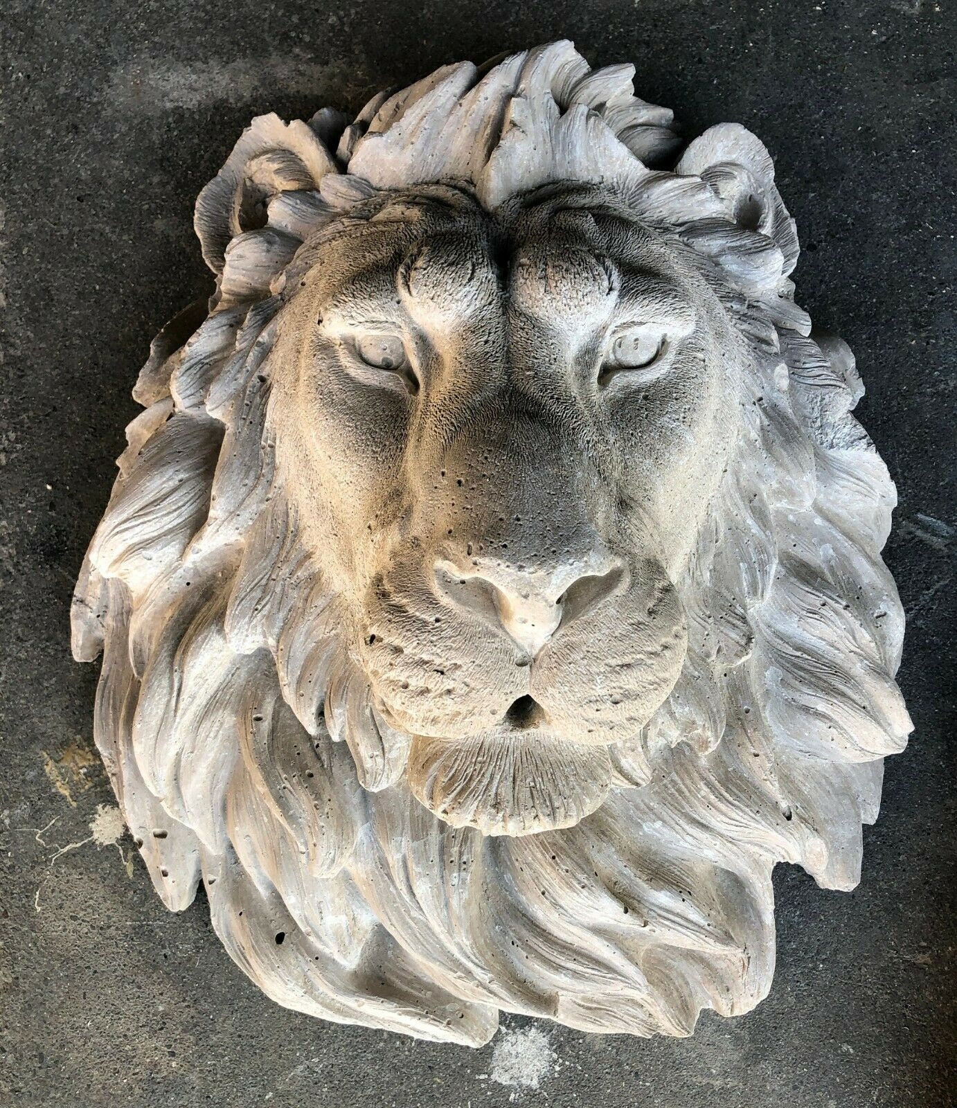 Lion Head Fountain Cast Stone Water Feature Lion Face Sculpture Pool ...