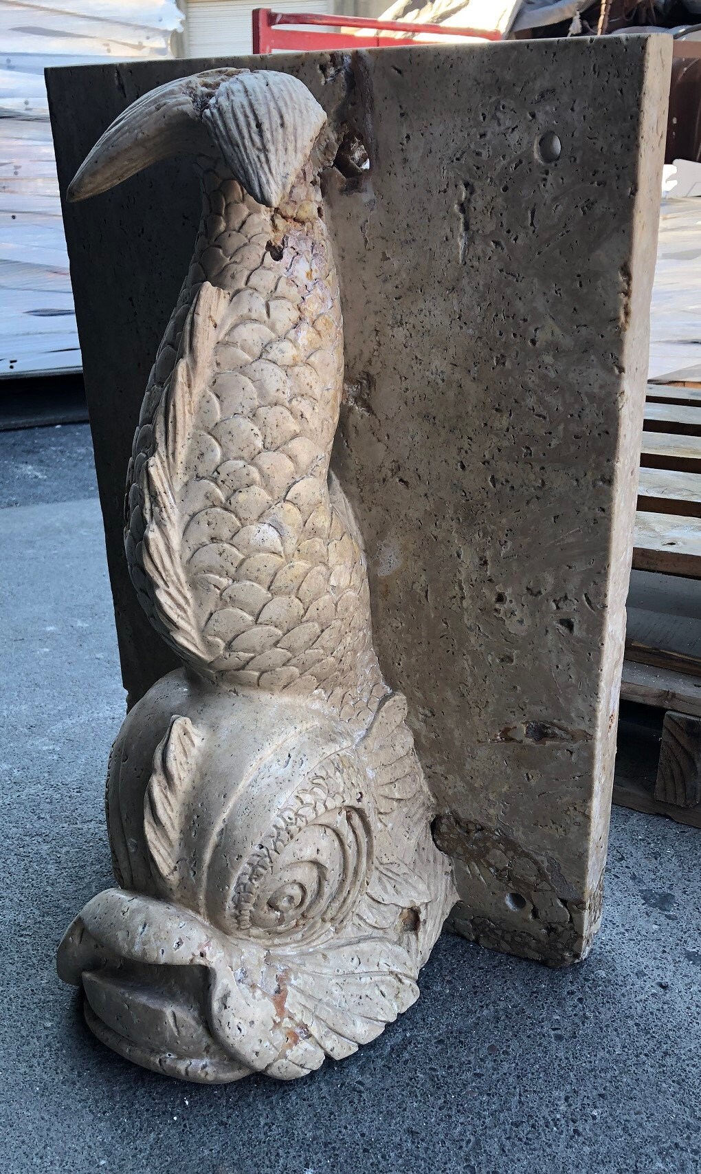 Fountain Fish Water Feature – Wall Fountain Center Piece – HAND CARVED ...