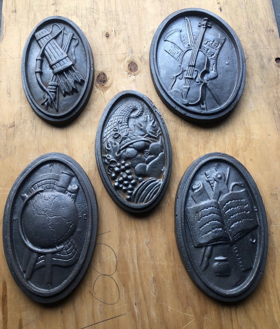 Metal Medallions – Cast Oval – Decorative Elements - Steel Design ...