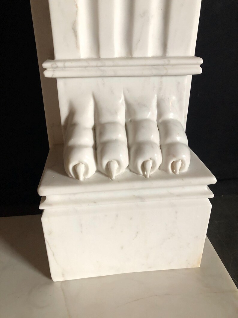 White Marble Mantel – Hand Carved Stone Mantle – CLAW FOOT DESIGN - Etsy