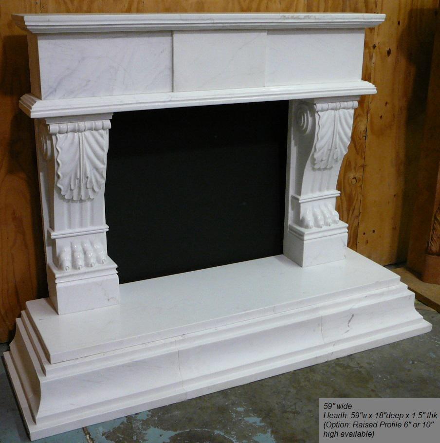 White Marble Mantel – Hand Carved Stone Mantle – CLAW FOOT DESIGN - Etsy