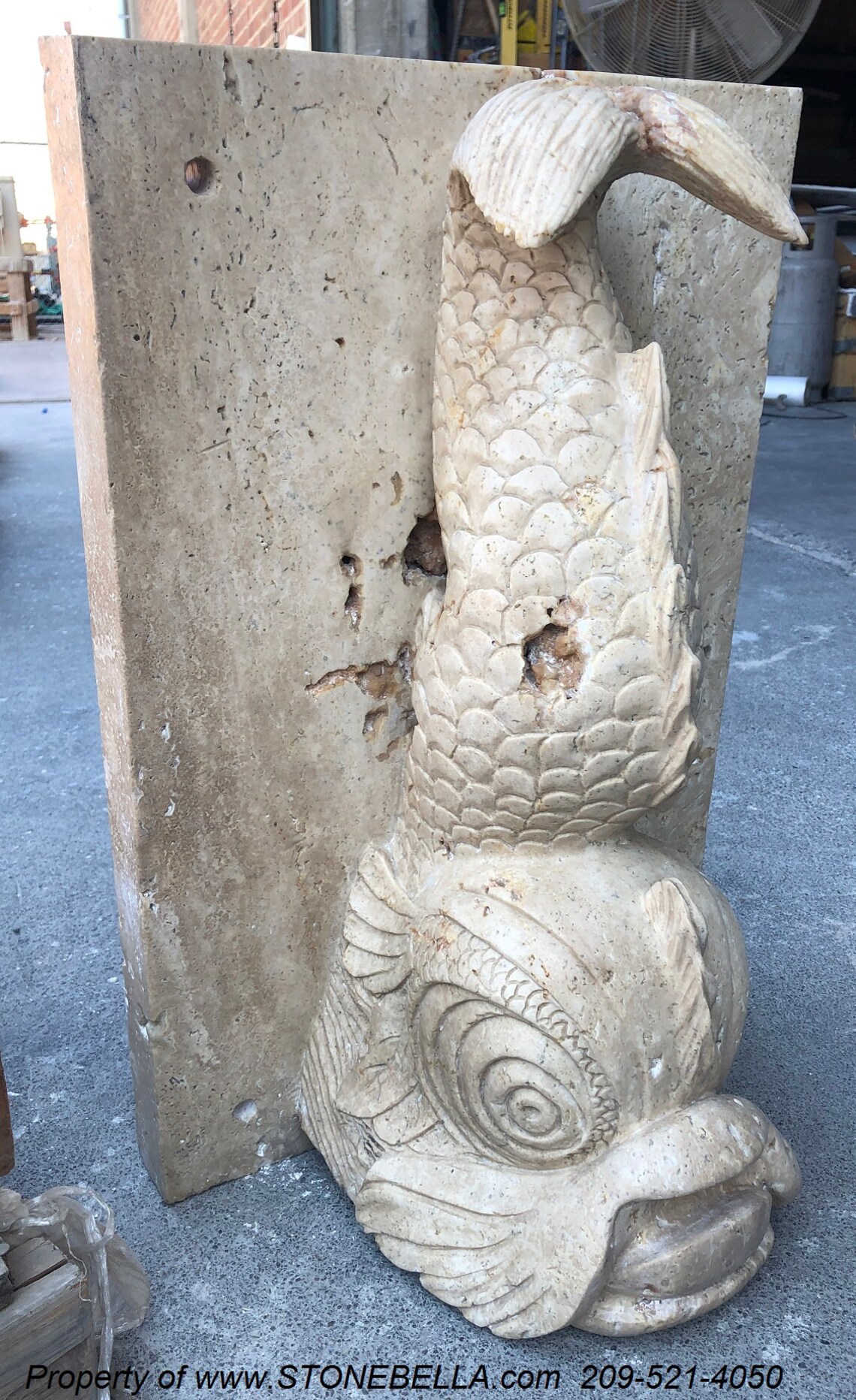 Fountain Fish Water Feature – Wall Fountain Center Piece – HAND CARVED ...