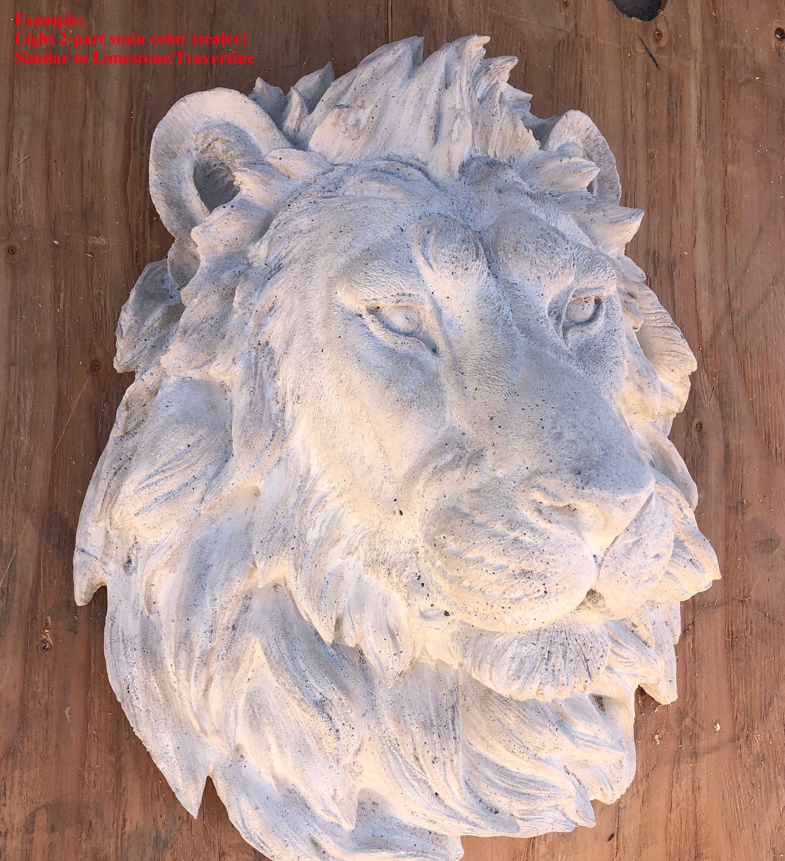 Lion Head Fountain| Cast Stone Water Feature| Lion Face Sculpture Pool ...