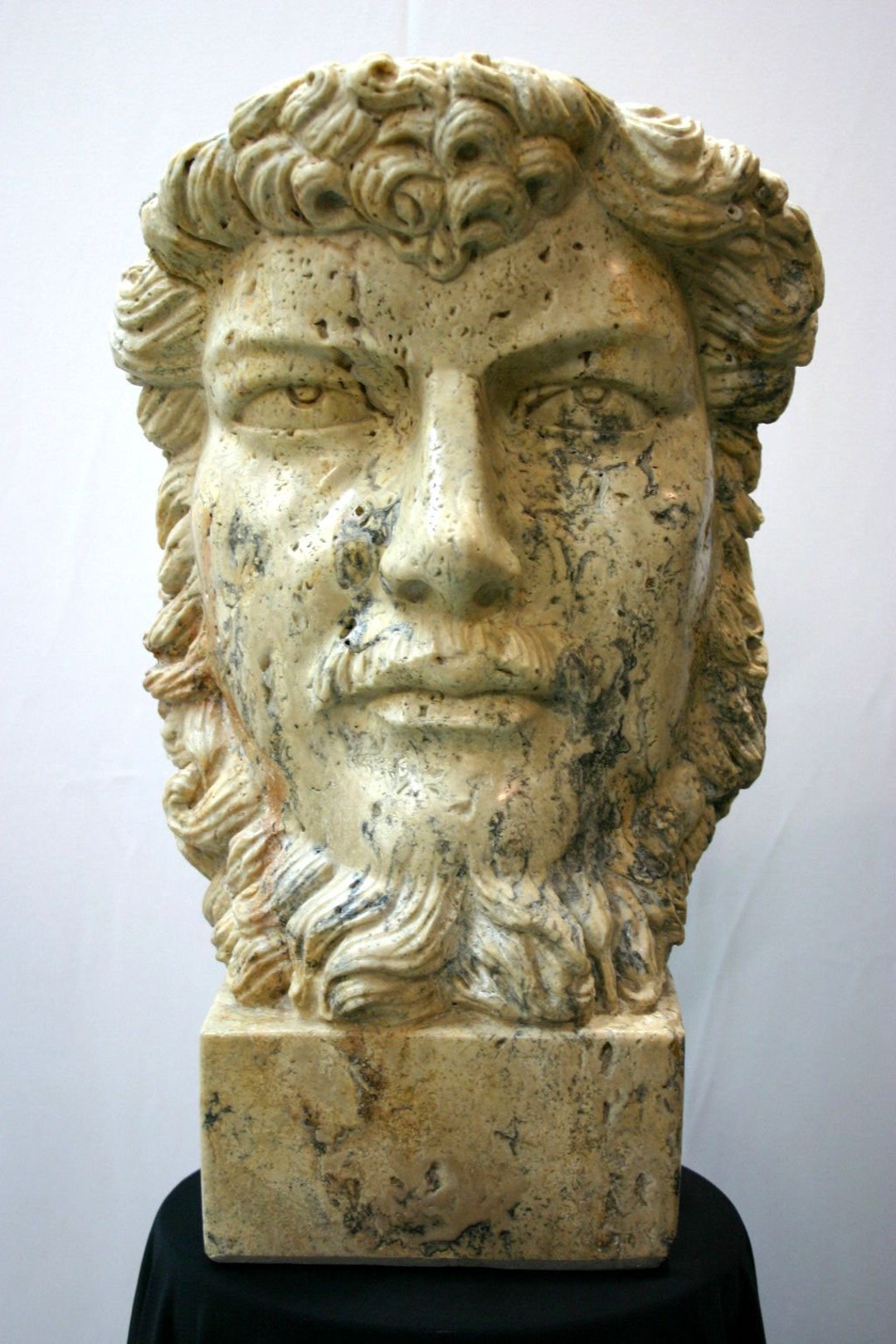 Man Sculpture – Hand Carved Bust – Bearded Man Statue - Real Stone - Etsy