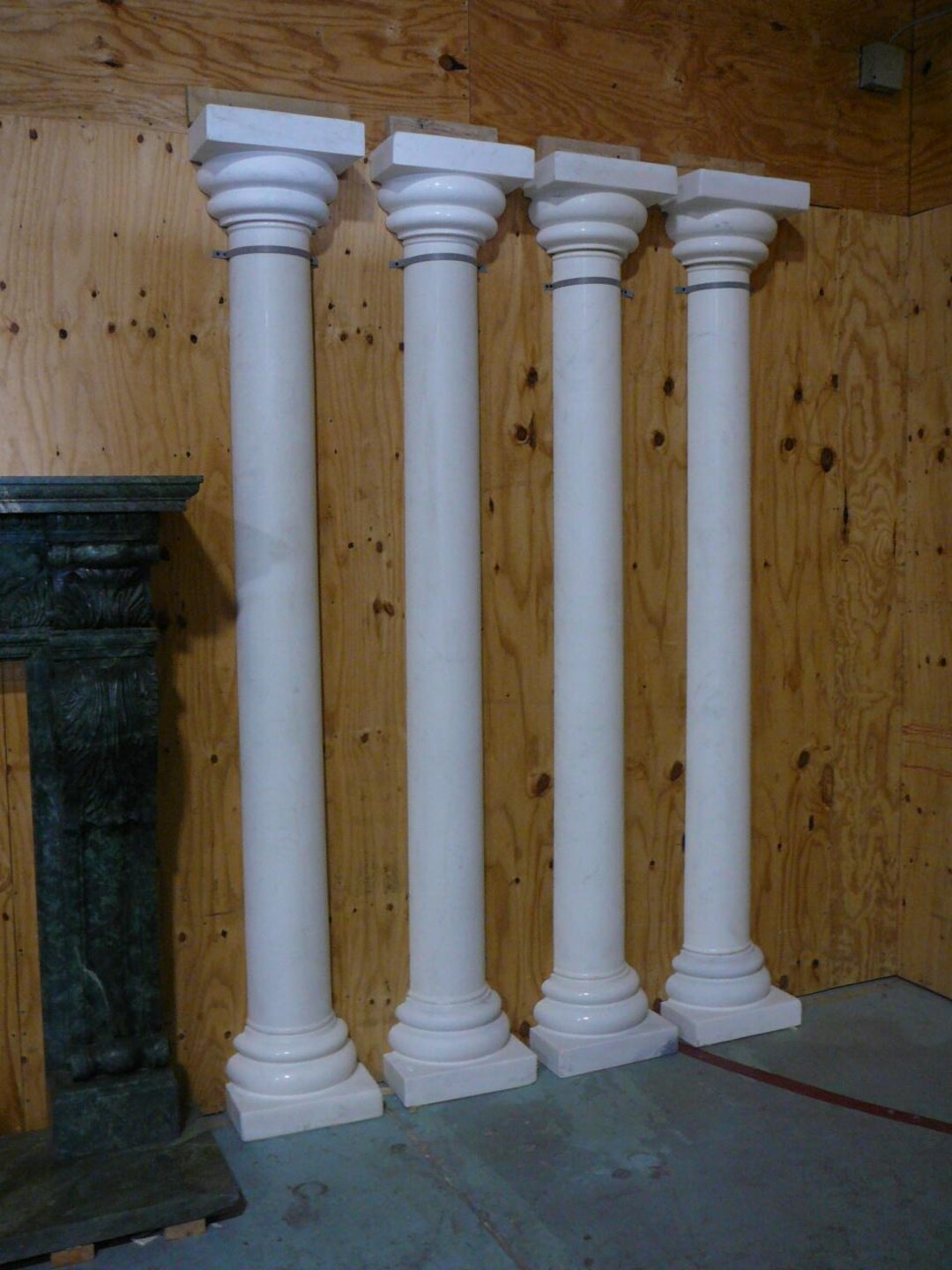 White Marble Pilasters - Half Pillars - Hand Carved Columns - Pilasters ...