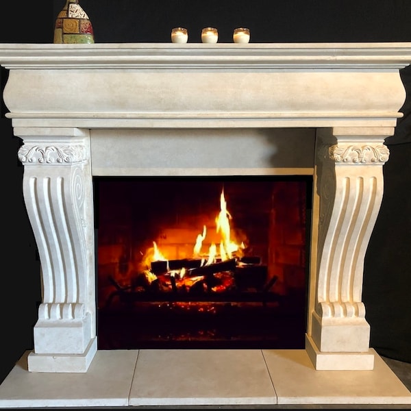 Stone Fireplace Mantel - Etsy