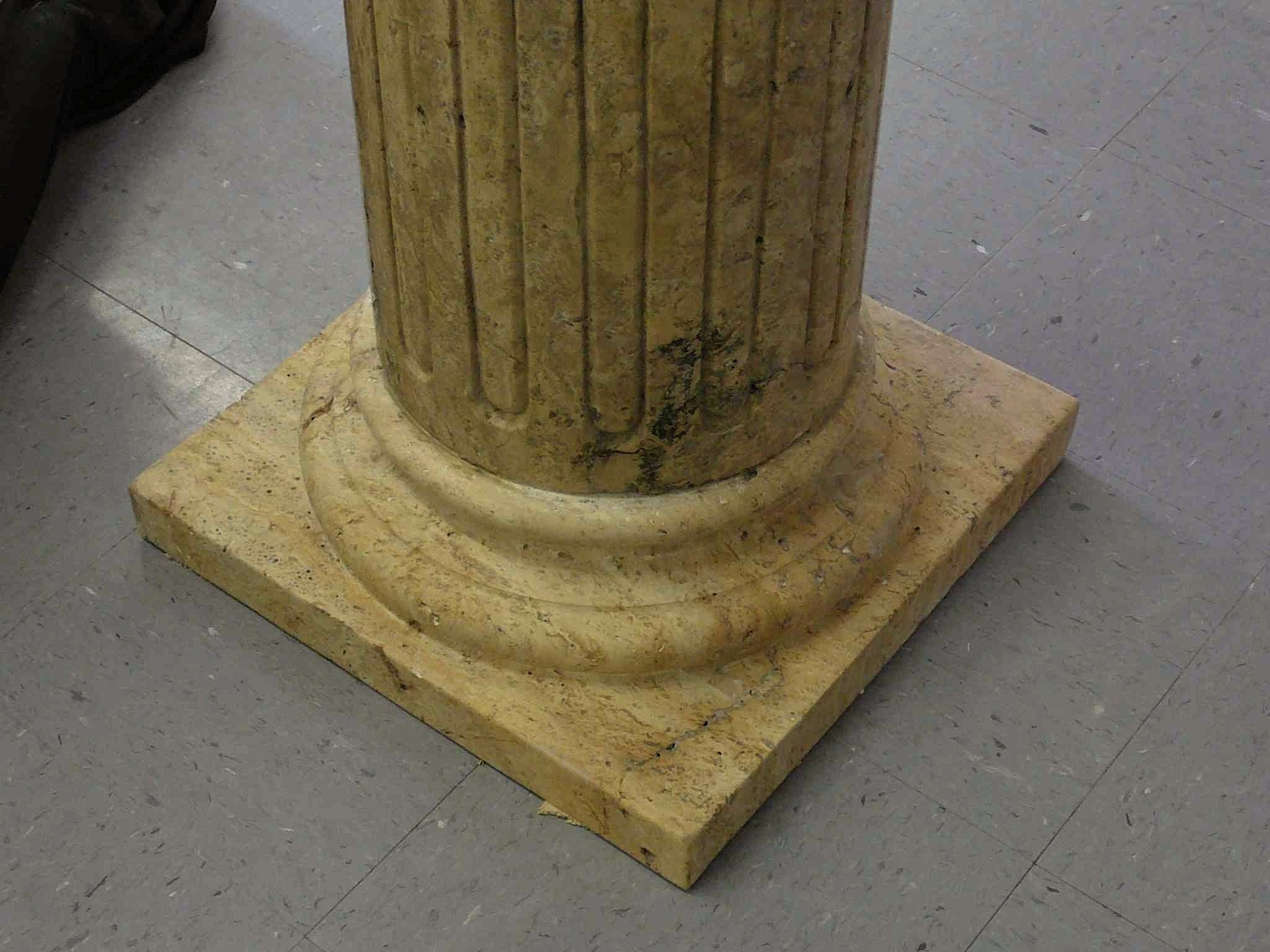 IONIC Travertine Columns Stone Pillars Fluted 2 Each Set Solid Stone ...