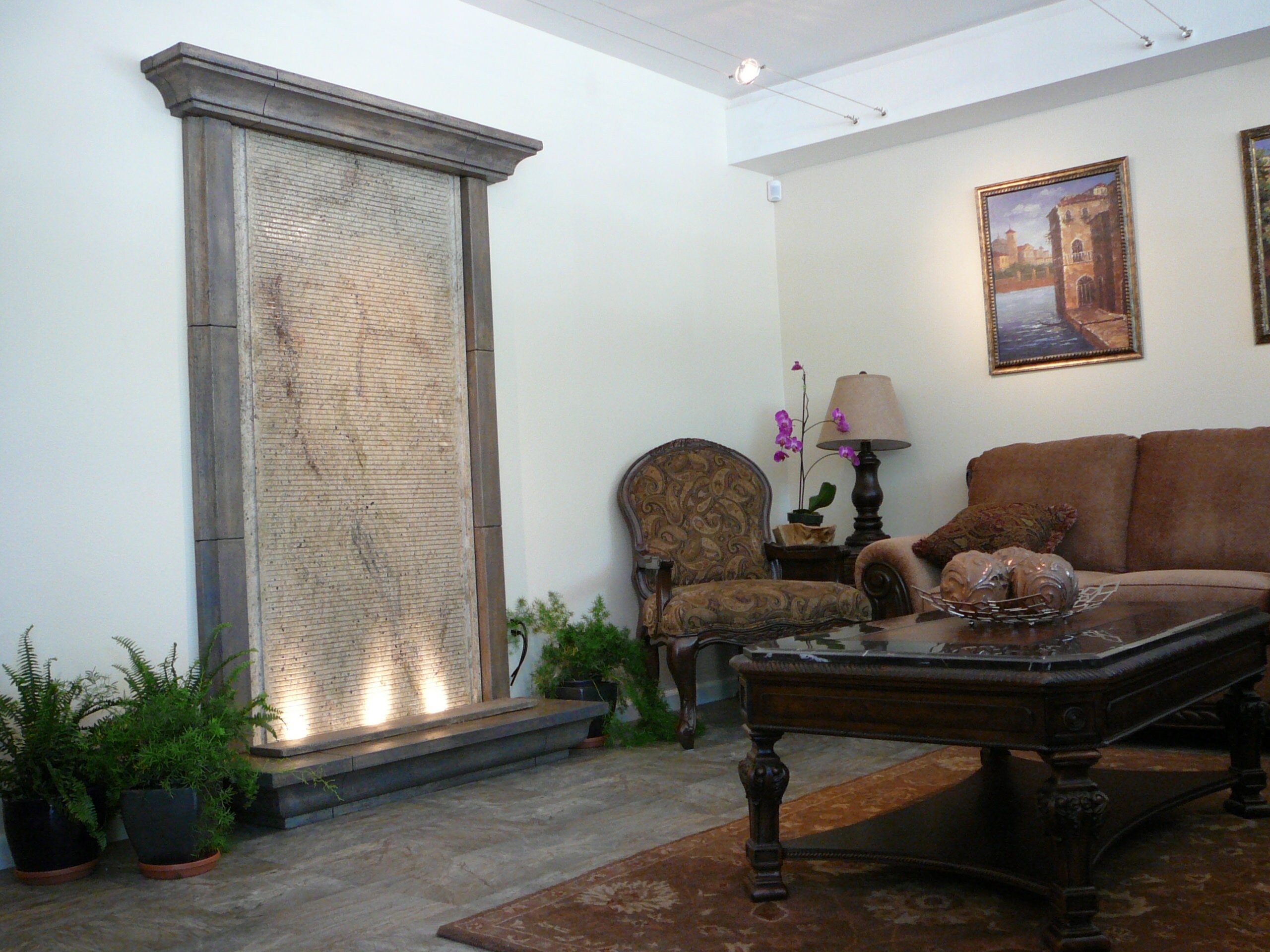 Natural Stone Cast Wall Fountain - Office Decor - Made in USA - Etsy