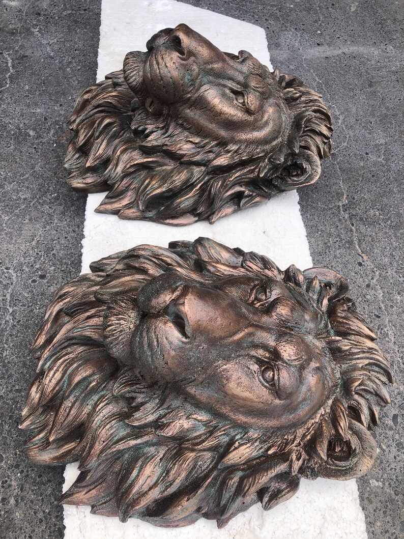 Lion Head Sculpture| Cast Stone Water Feature| Lion Fountain Face Pool ...