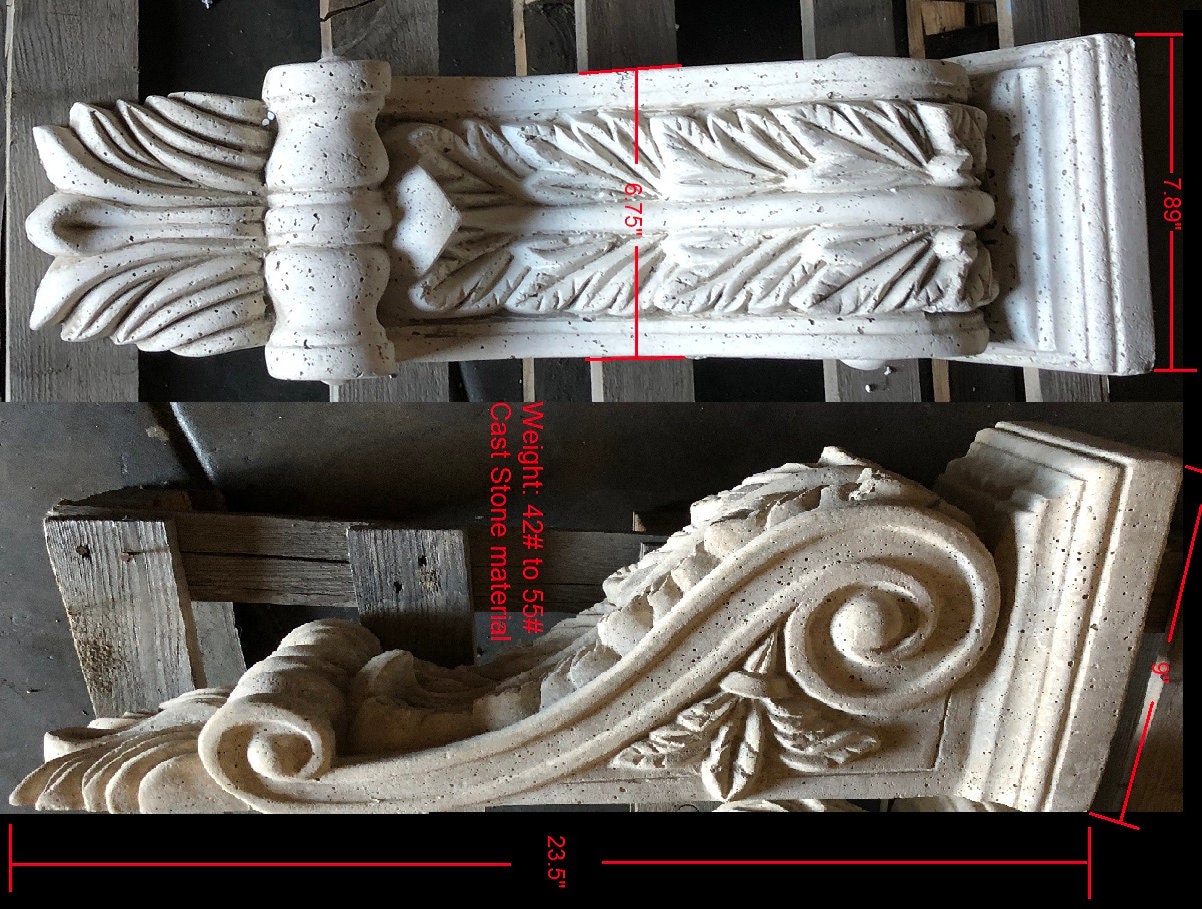 Cast Stone Corbels – Acanthus Corbel – Corbel Mantle Shelf Support ...