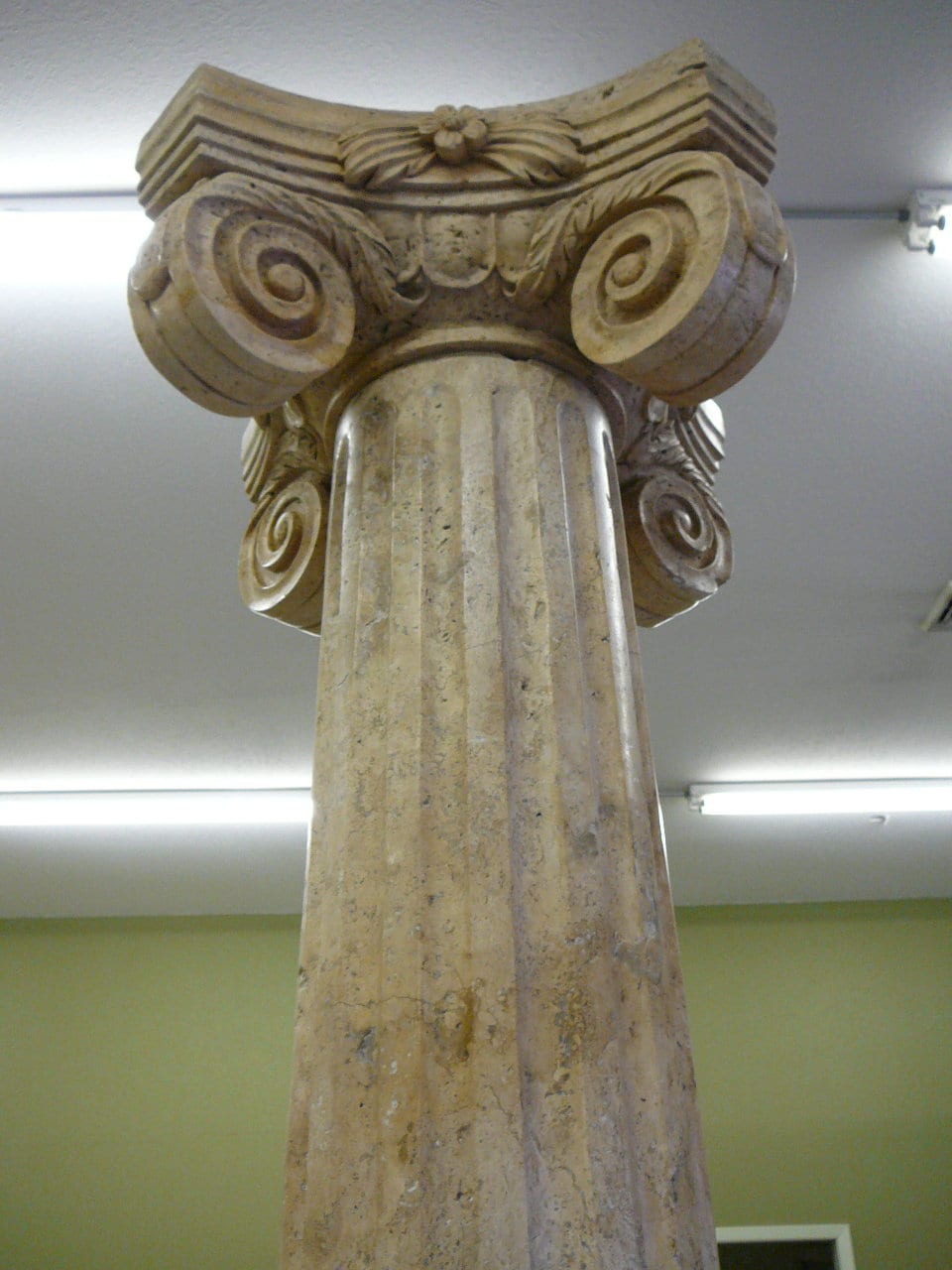 IONIC Travertine Columns Stone Pillars Fluted 2 Each Set Solid Stone ...