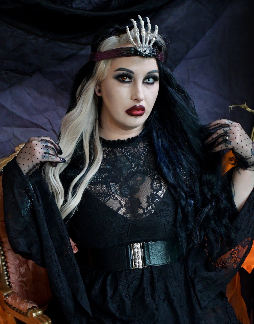 Bone Crown Skeleton Crown Flapper Girl Crown Halloween - Etsy