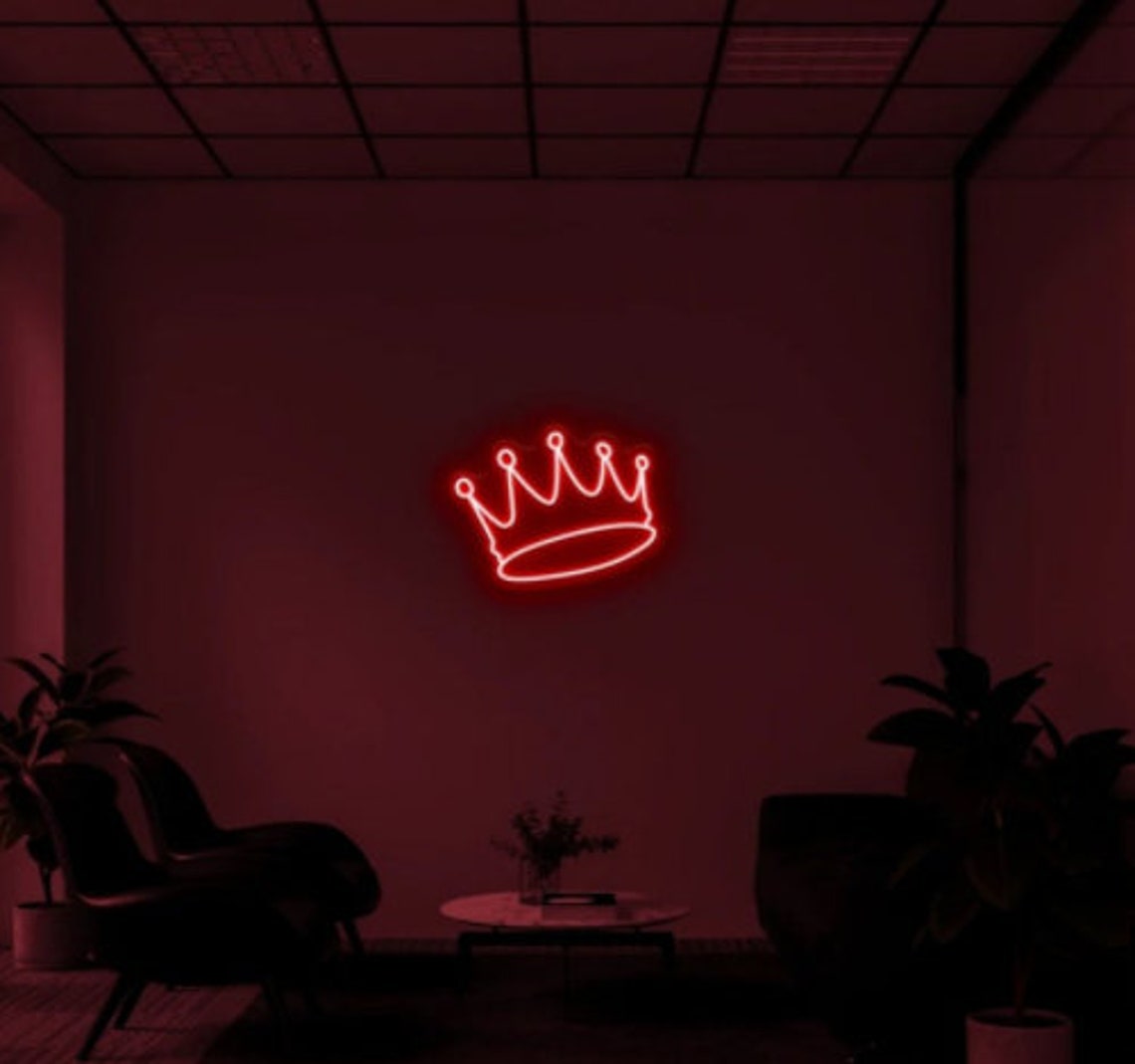 Crown LED Neon Sign King Crown Neon Sign Custom Wedding Neon | Etsy