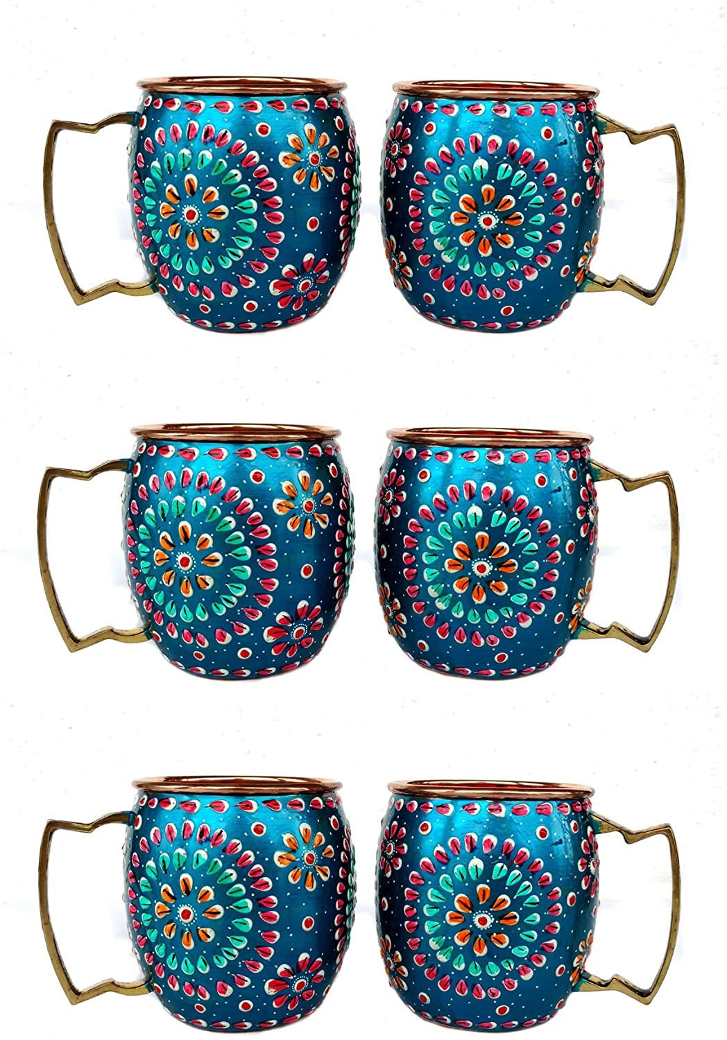 Handmade Pure Copper Outer Hand Painted Art Work Wine Vodka - Etsy