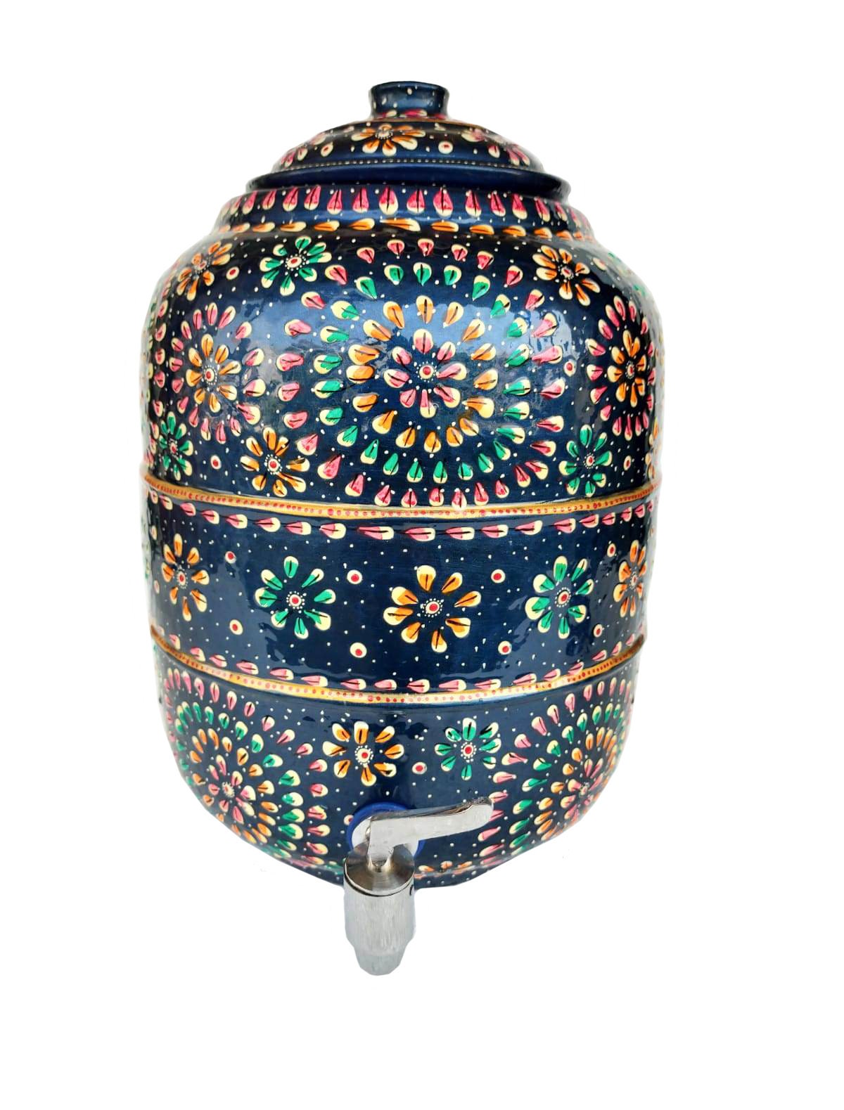 Pure Copper Hammered Water Storage Pot 6.5 Liter Capacity Outer Side ...