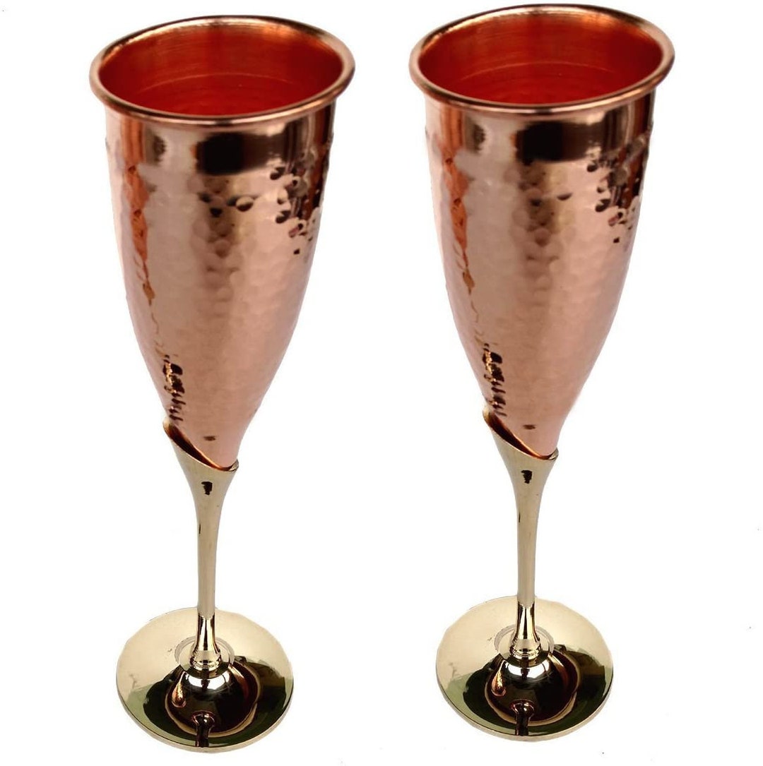 Pure Copper Wine Glass Tableware Bar Hotel Restaurant Serving - Etsy