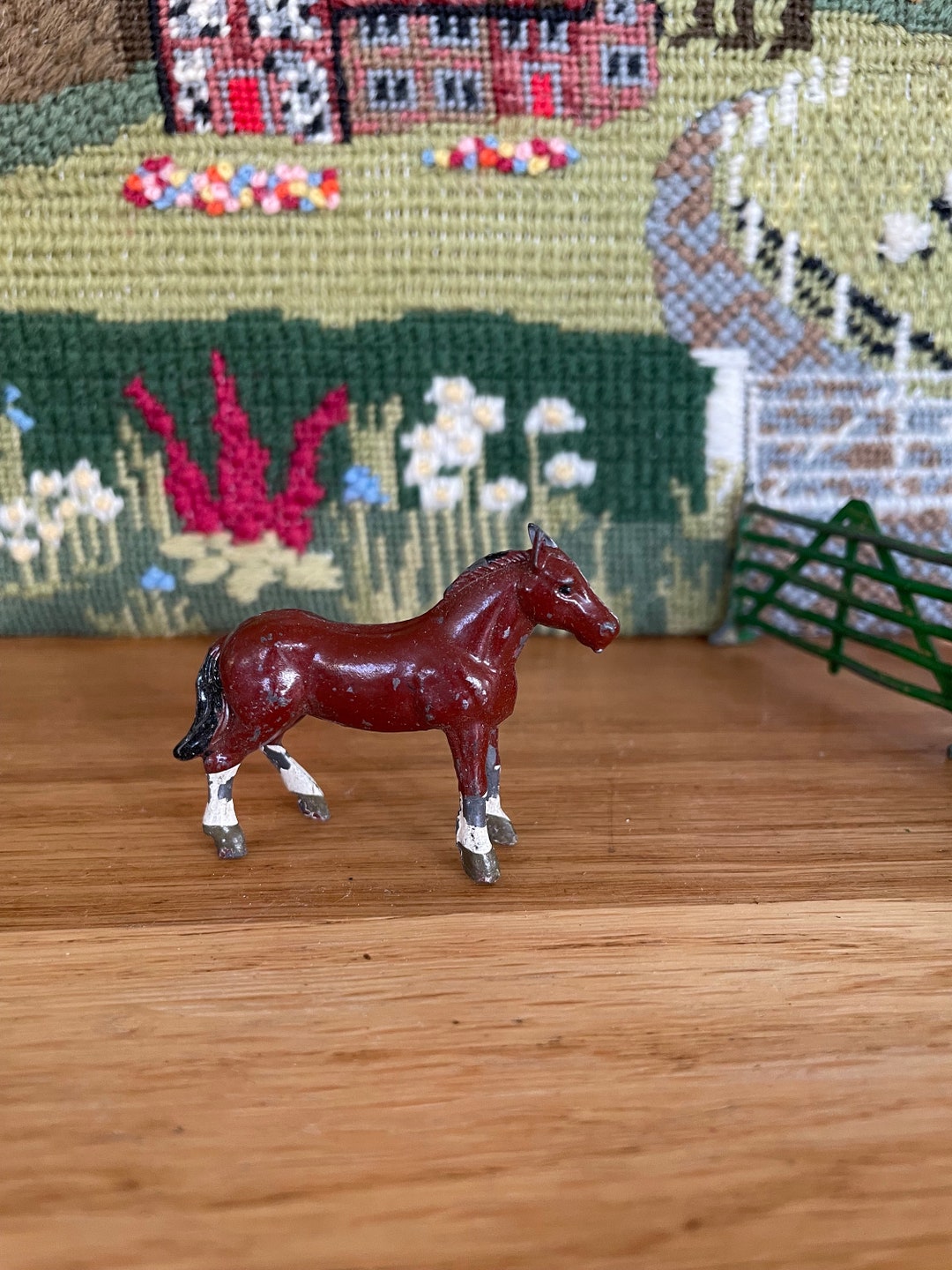 Johillco Vintage Lead Miniature Toy Chestnut Horse - Etsy