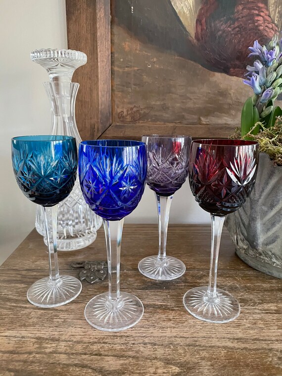 Vintage Rochelle Doulton Wine Glass Cut Crystal Single Glasses | Etsy