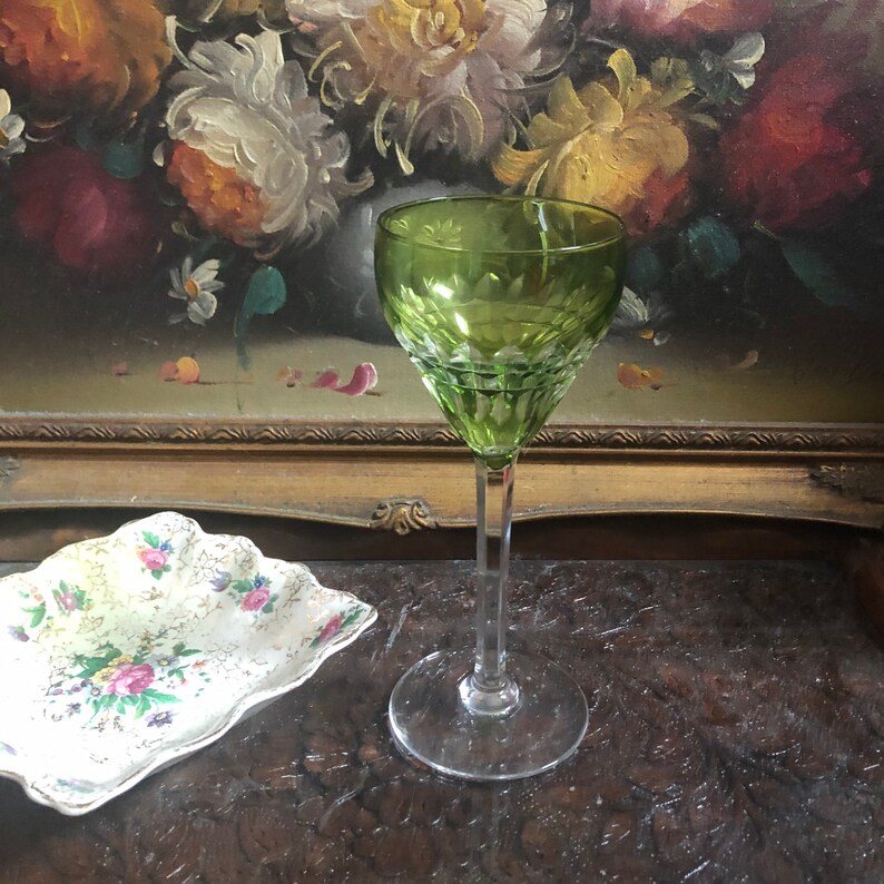 Val St Lambert Green Hock Wine Hexagonal Stem Replacement - Etsy UK