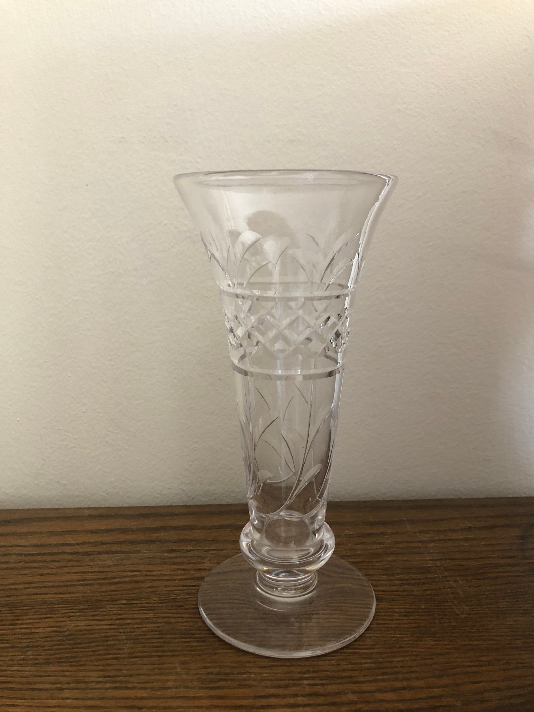 Vintage Crystal Stuart England Vase 5 Cut bud vase - Etsy France