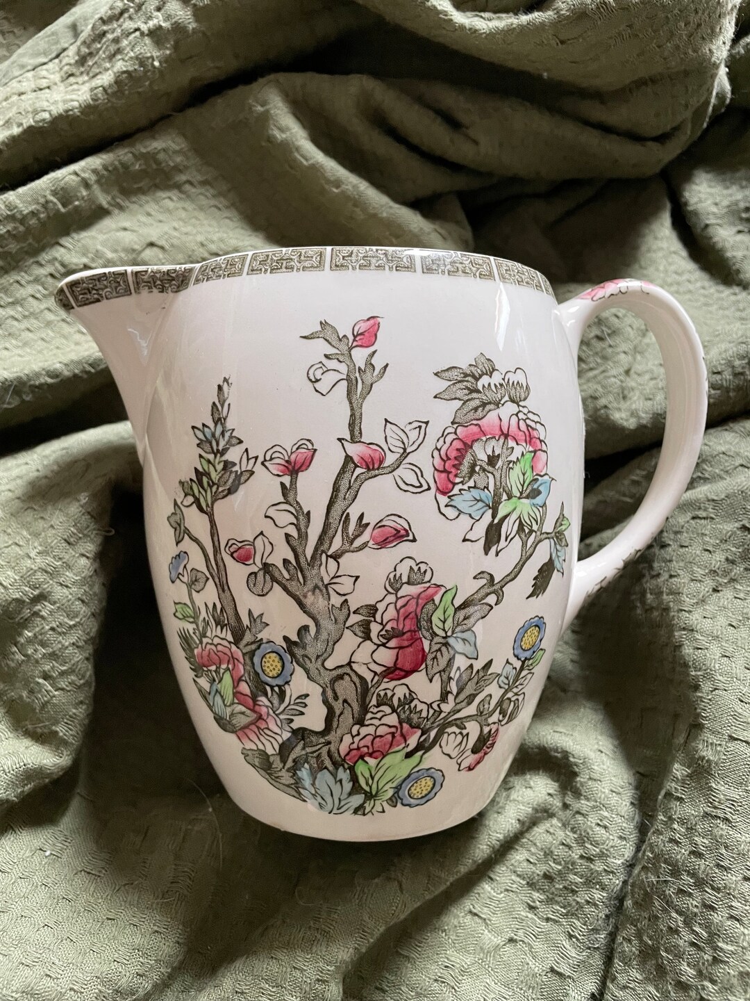 Johnson Bros England Indian Tree Tall Jug 2pint - Etsy