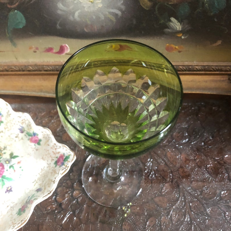 Val St Lambert Green Hock Wine Hexagonal Stem Replacement - Etsy