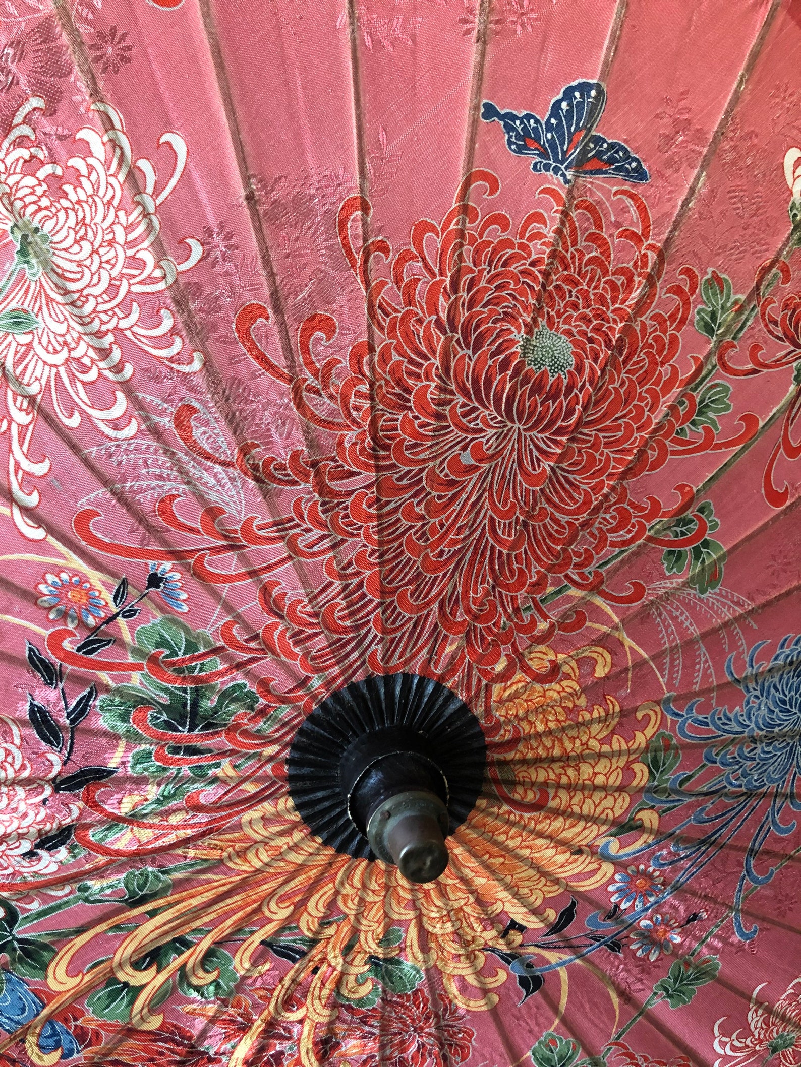 Antique Japanese Fuji Silk Parasol Sun Umbrella Floral - Etsy