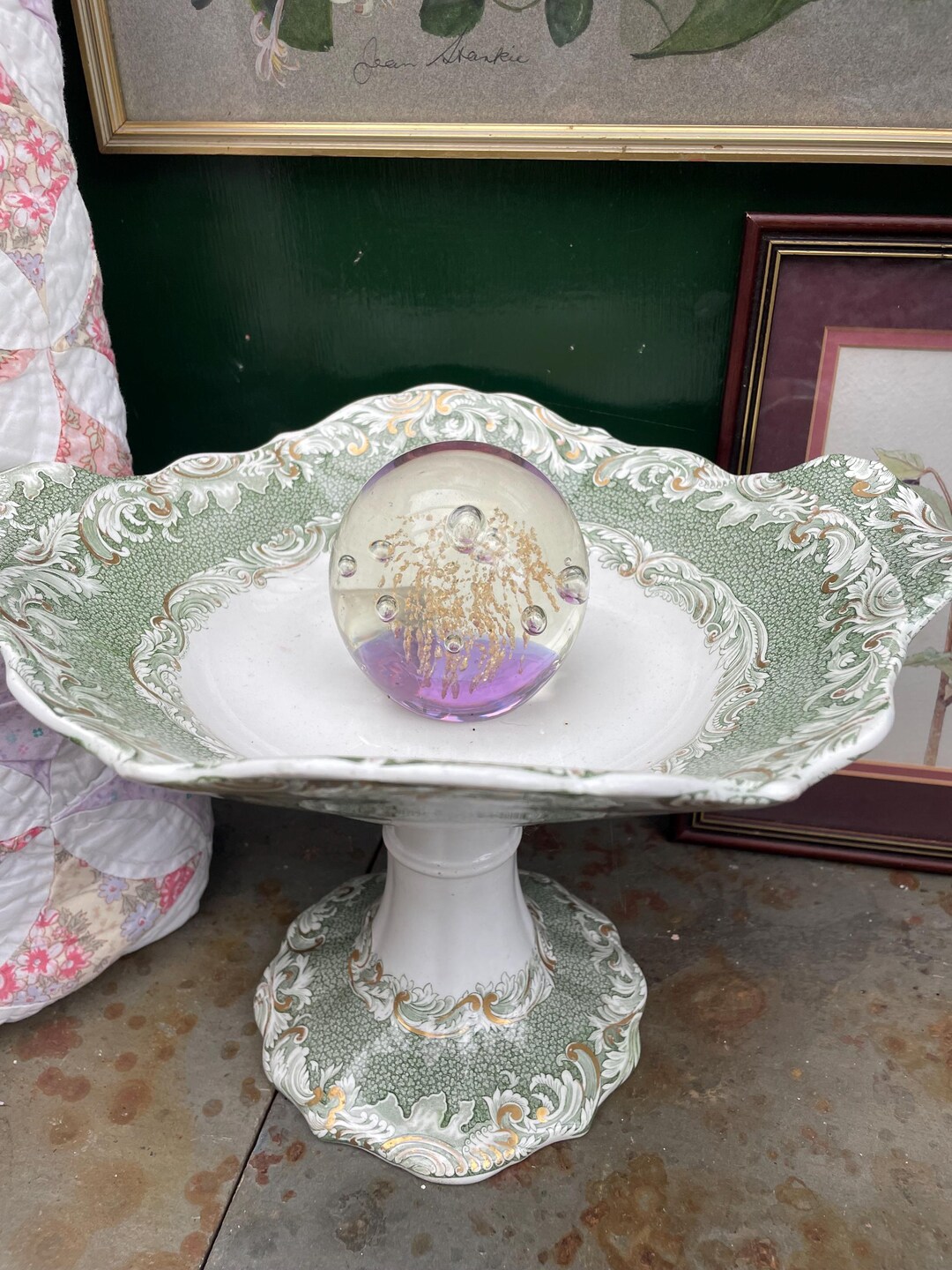 Lilac White & Gold Controlled Bubble Caithness Paperweight - Etsy
