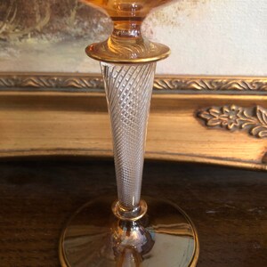 Josephine Hutte Amber Lustre Antique Wine Glass X 6 Air Stem Gilt - Etsy