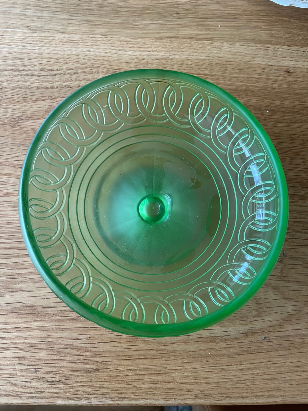 Joseph Inwald Antique Uranium Green Footed Decorative Bowl - Etsy UK