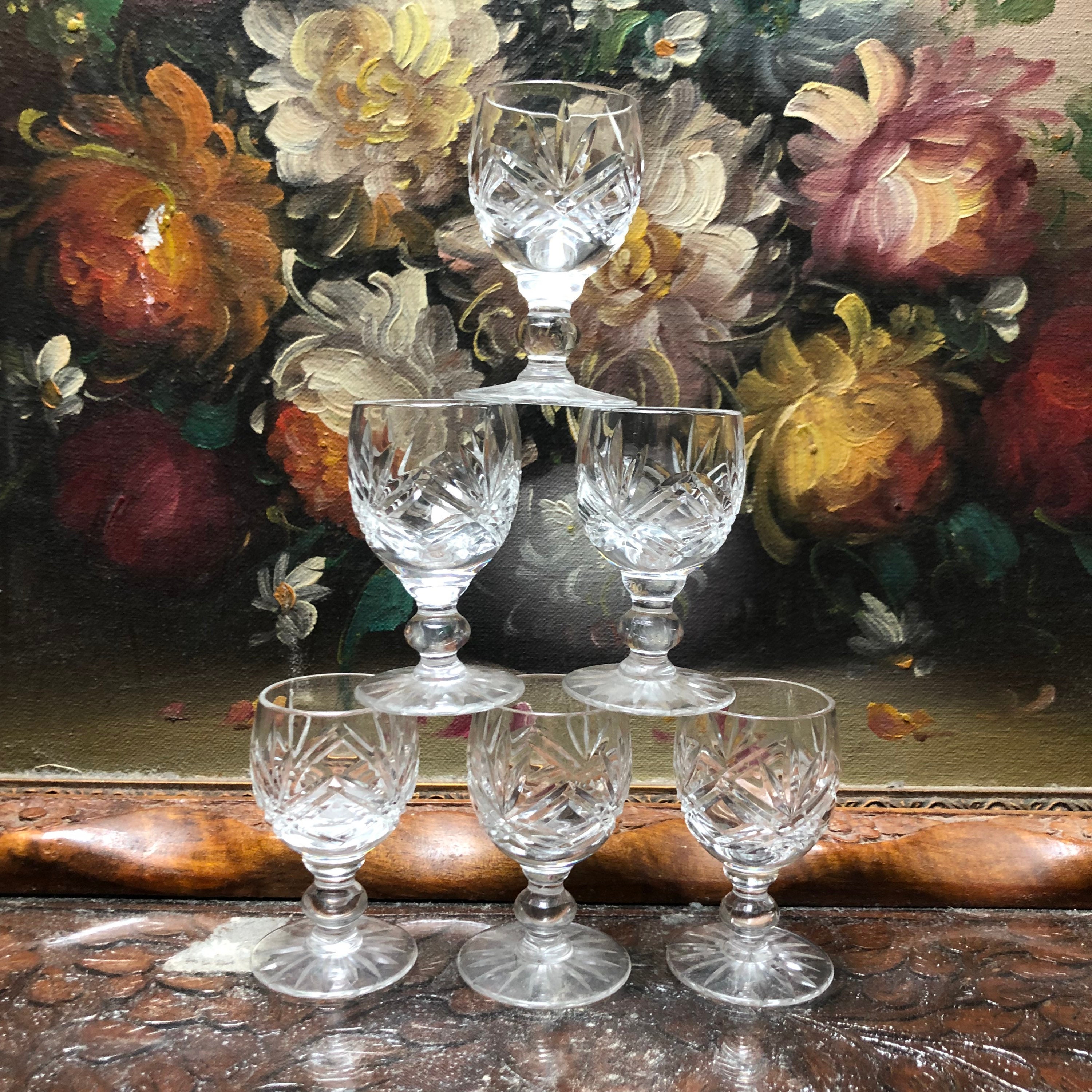 Webb Crystal London Cut X 6 Vintage Liqueur Shot Sherry - Etsy UK