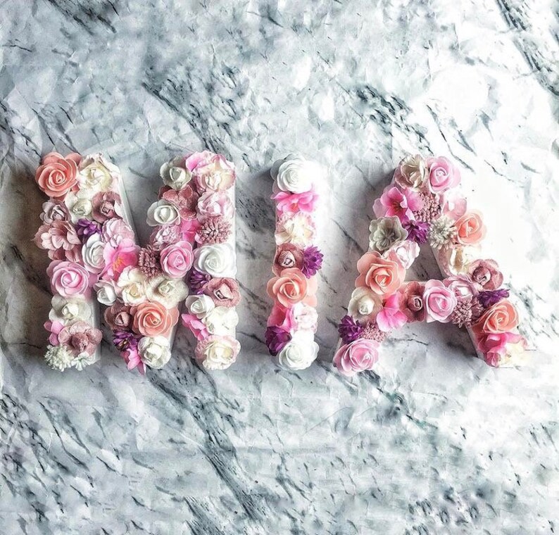 FLORAL LETTER Flowery Letter | Etsy