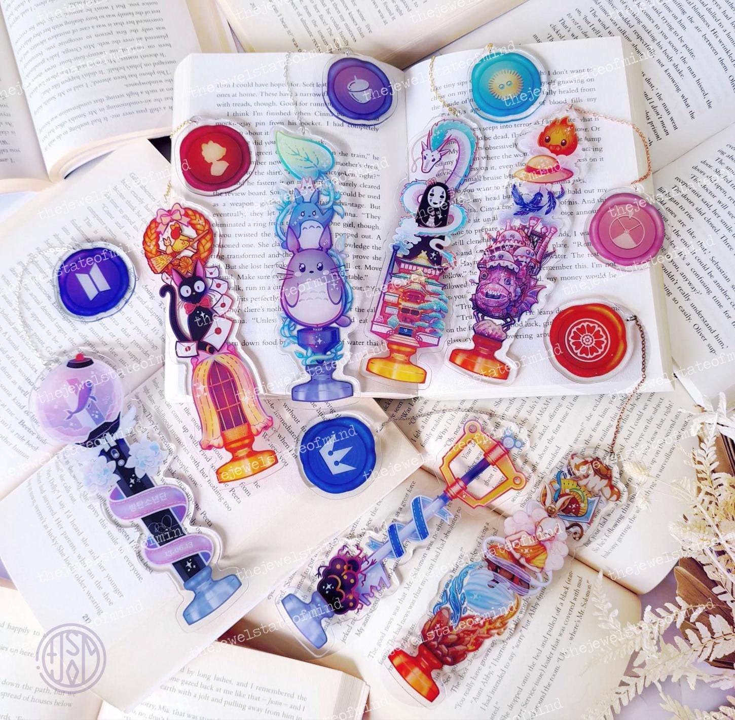 Enchanted Wax Seal & Stamp Acrylic Bookmarks (B GRADES) - Fantasy Anime ...