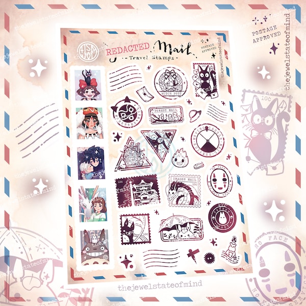 Anime Postal Stamps - Etsy